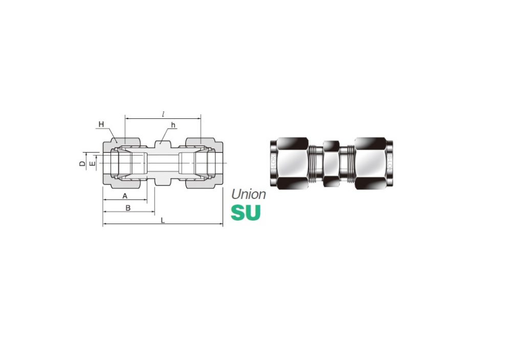 SU-6-S6 | S-LOK Tube Union 3/8" Fitting | timbble solutions