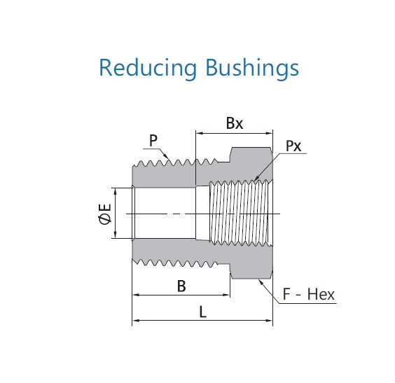 Reducing Bushing, 1/2"MRT-1/4"FRT | timbble solutions